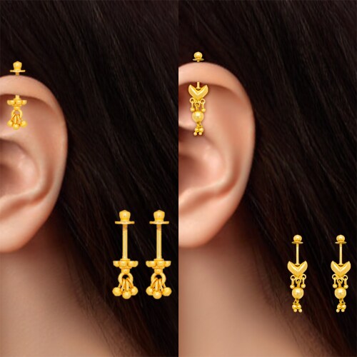 Buy arch fashion Traditional Gold Platted Bugdi Earring Pack Of 2Pair ...