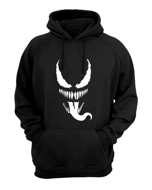 Buy Spandexer Mens Fleece Hooded Neck Venom Hoodie Online at Best ...