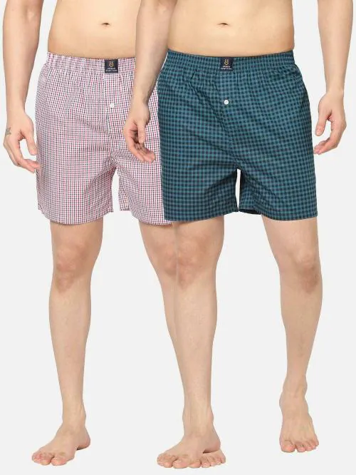 Buy Urban Scottish Multicolor Checkered Pure Cotton Men Boxer Online at ...