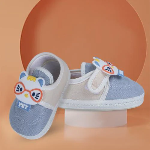 Buy BabyMoo Kitty Love Soft Sole Anti-Slip Booties - Blue Online at ...