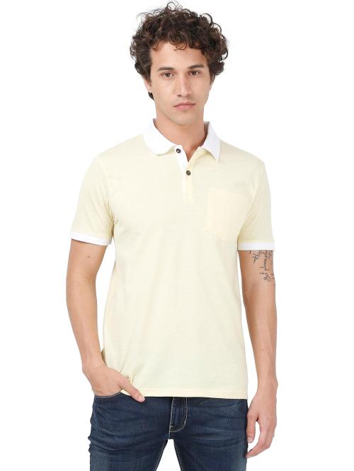 Buy Ecoline Clothing Men Lemon 50-50 Blend Polo T-Shirt (L) Online at ...