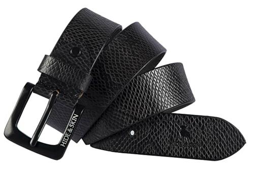 Buy Hide And Skin Black Men Genuine Leather Belt Online at Best Prices ...