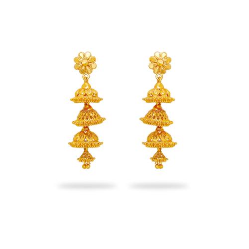 Buy arch fashion Traditional Gold Platted Jumkhi Earring ERG 1776 Online at Best Prices in India ...