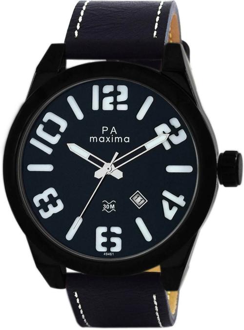 Buy Maxima Analog Blue Dial Black Strap Watch For Men (49461LAGB ...