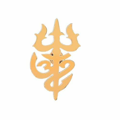 Buy Zumrut Gold Plated Lord Shiva Trishul Om Stud Earring (Men and ...