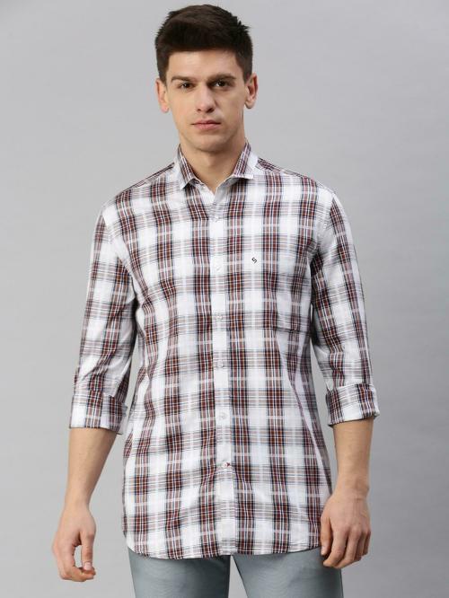 Buy Classic Polo Men Multicolor Checkered Pure Cotton Shirt Online at ...