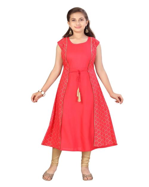 Buy Aarika Girls Gajri Color Cotton Kurti Online at Best Prices in ...