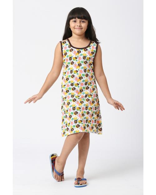 Buy SINI MINI Girls Cotton Dress With Allover Printing (Pack of one ...