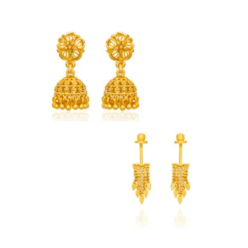 Buy arch fashion Traditional Gold Platted Bugadi & Jumkhi Earrings Pack ...