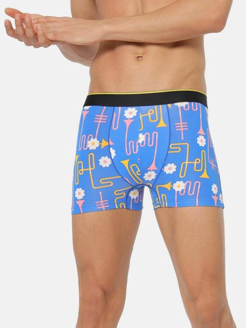 Buy Bummer DIXIE BLUES Dark Blue Printed Modal Trunks for Men Online at Best Prices in India ...