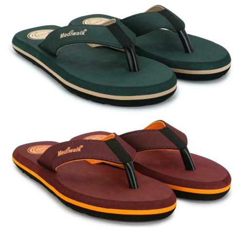 Buy Mediwalk's EVA|Premium|Comfort - Pack of 2 Slippers/Flipflops For ...