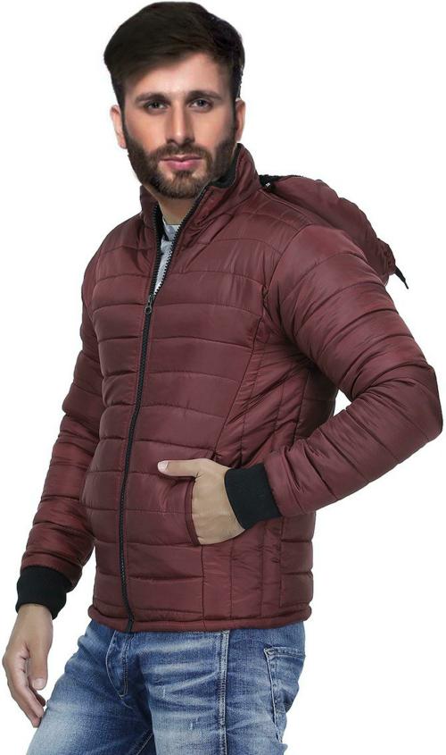 Buy Christy World Men Maroon Quilted Jacket Online at Best Prices in ...