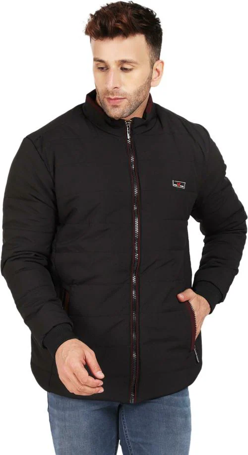 Buy AD & AV Men Black Solid Synthetic Single Jacket Online at Best ...