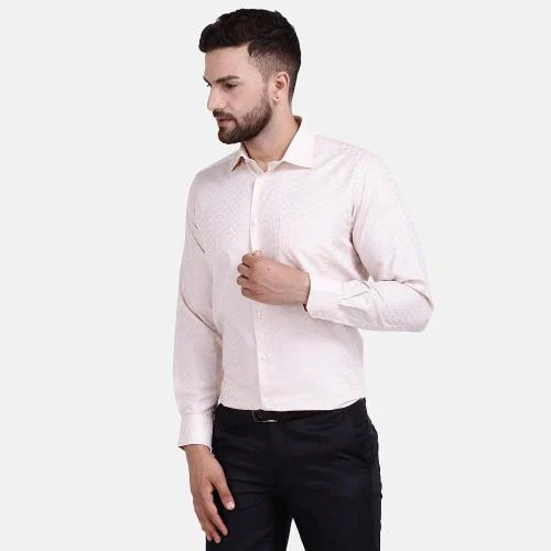 Buy Cotstyle Men Off White Self Design Luthai Supima Mercerised Cotton ...