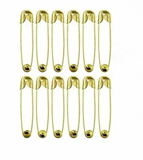 Buy THANU'S CRAFT Small Gold Safety Pin Saree Nappy blanket sweater Clothes Craft Sewing Pinning ...
