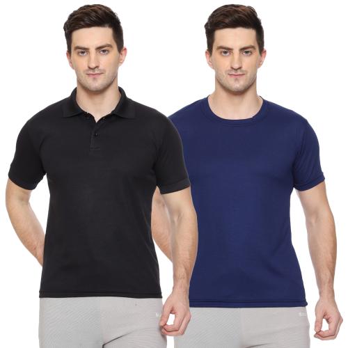 Buy Chiku Cherry Polyester Blend Half sleve mens tshirt pack of 2 ...