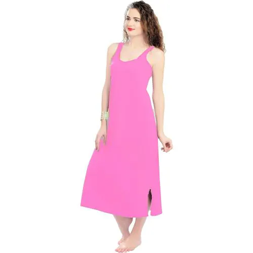 Buy Mythili Comfortable Women's Cotton Full Length Nighty Slip | Free ...