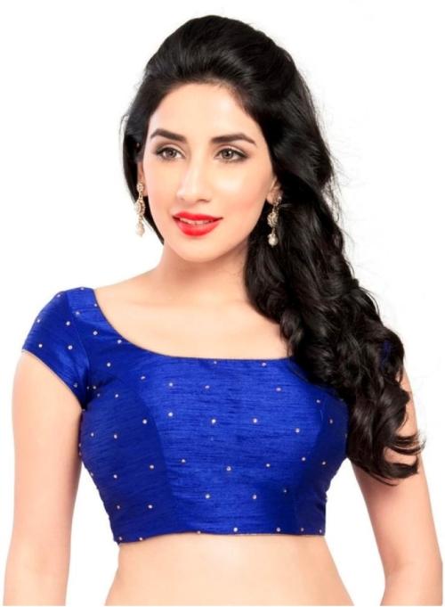 Buy Nancy Designer Women's Bangalore fabric, Stone work stitched blouse ...