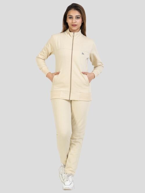 Buy YHA Women Regular Fit Beige Track Suit Online at Best Prices in ...