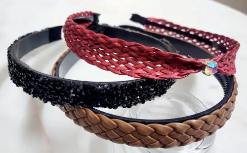 Buy Deepti Chandna Designs Brown Matt Braided Maroon Cane & Black ...