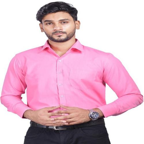 Buy MAN-CHESTER Men Solid Formal Pink Shirt () Online at Best Prices in ...