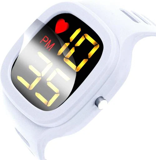 Buy Timor Digital Black Dial White Strap Watch For Boys And Girls ...