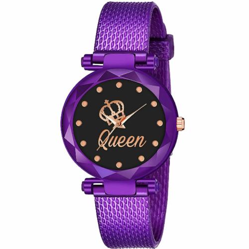 Buy KIROH Analogue New Queen Designer Dial PU Strap Watch for girls and ...