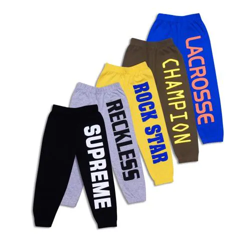 Buy Kuchipoo Boy's & Girl's Cotton Track Pant 3-4 Y Pack of 5 ...