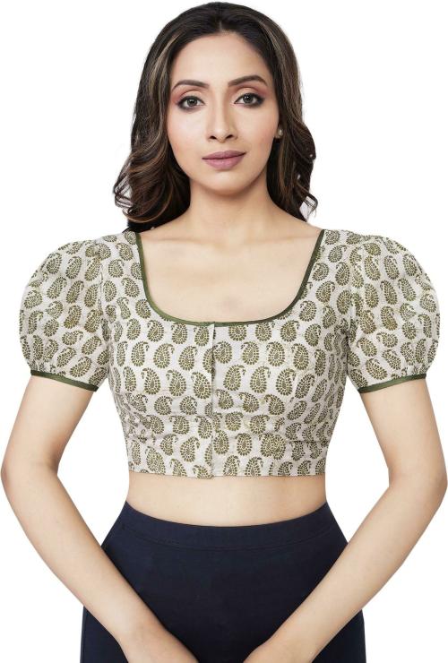 Buy RENE Women Multicolor Woven Design 100% Cotton Blouse Online at ...