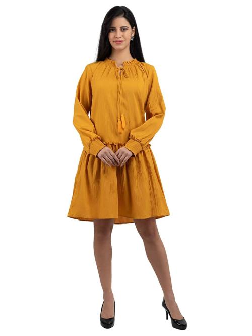 Buy Rhysley Women Red Solid Western Dress Online at Best Prices in ...