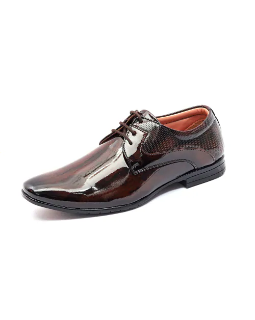 Buy Advick Black Patent Formal Shoes For Men Lace Up WC-A-JP61-TAN-8 ...