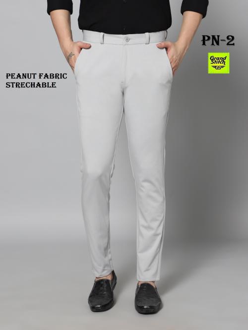 Buy GS GRAND STITCH Mens Lycra Peanut fabric Trouser Pant Online at ...