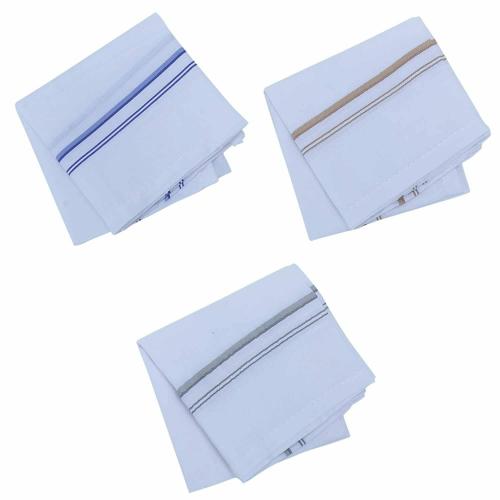 Buy S4S 100% Cotton Pack of 3 Handkerchiefs Hanky For Men, White ...