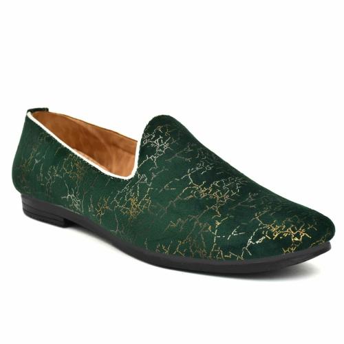 Buy Kullo Premium Synthetic Leather Jutti For Men (Green) Online at ...