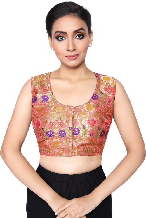 Buy RENE Women Multicolor Woven Design 100% Cotton Blouse Online at ...