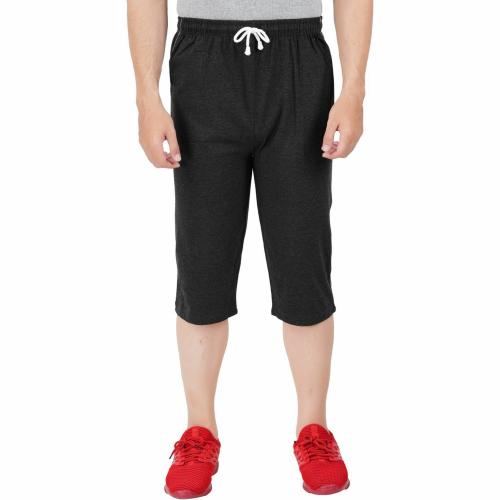 Buy Feel Track Men Multicolor Solid Pure Cotton Three Fourths Short (Xl ...
