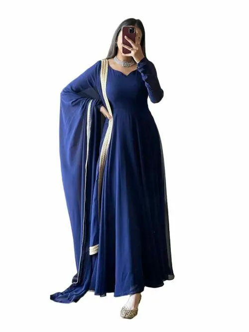 Buy NAIYAA FASHION Women's Georgette with Attractive Back Side Pattern ...