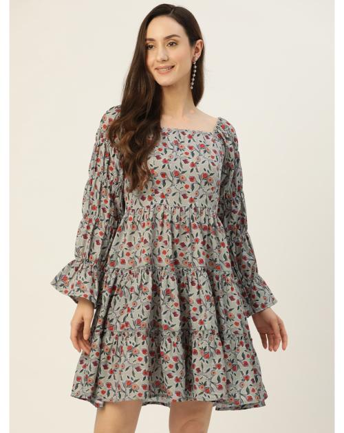 Buy Rue Collection Women's Printed Off-Shoulder Tiered Midi Dress ...