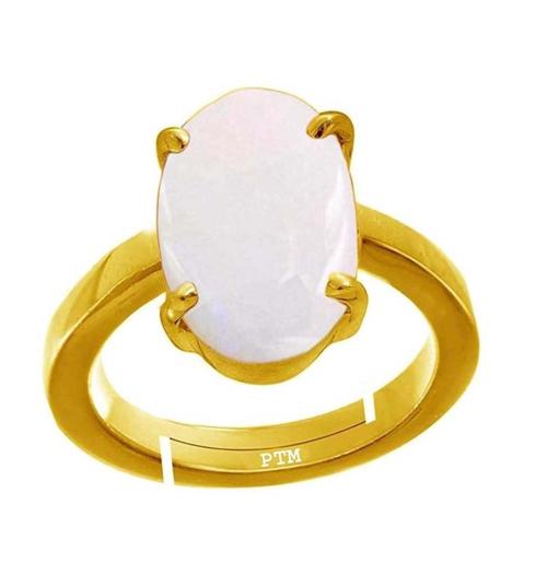 Buy PTM Gold Plated Panchdhatu 5.25 Ratti Opal Gemstone Ring (Men) - Adjustable (GLDRADOP-FBA4 ...