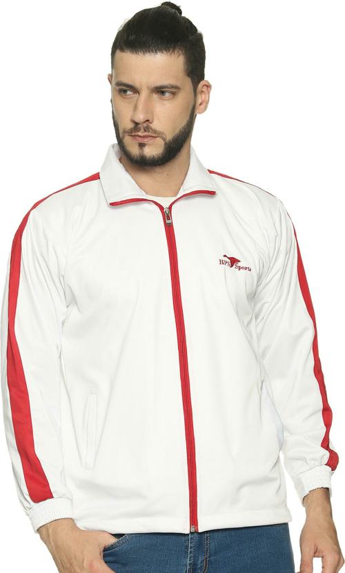 Buy HPS Sports Men White Polyester Solid Jacket (XXL) Online at Best ...