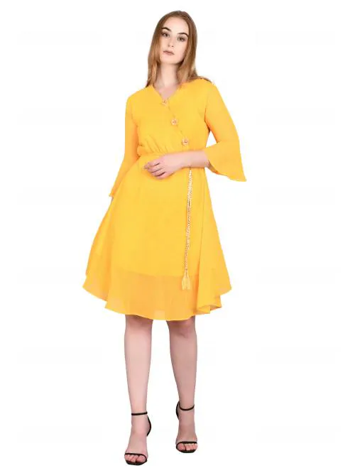 Buy READYME SABSE PAHLE Women Georgette Maxi Dress| Dresses| Women ...