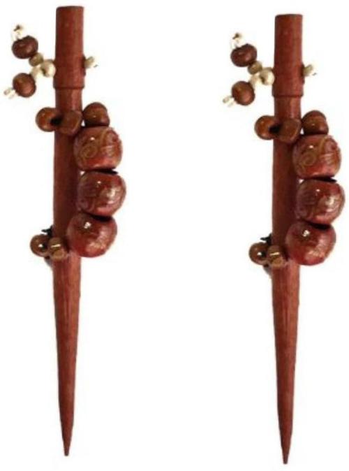 Buy DENICRAAS Brown Wooden hair Juda Bun stick stylish women girl Hair ...