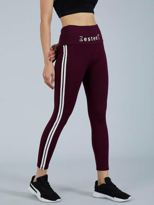 Buy Designer Girl Women Red Striped Lycra Blend Jegging (26) l Buskins ...