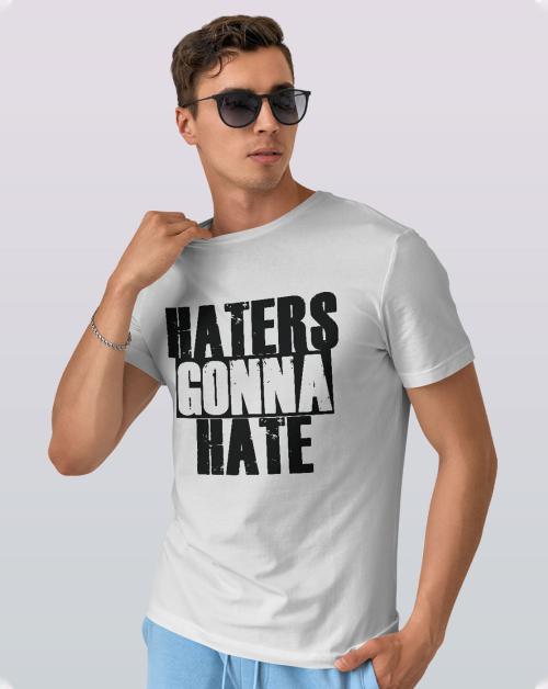 Buy Macmerise Haters Gonna Hate White T-shirt for Mens Online at Best ...