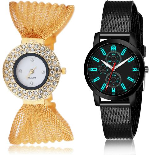 Buy NIKOLA Best Collection Jula Gold And Black Colour Analog Stainless ...