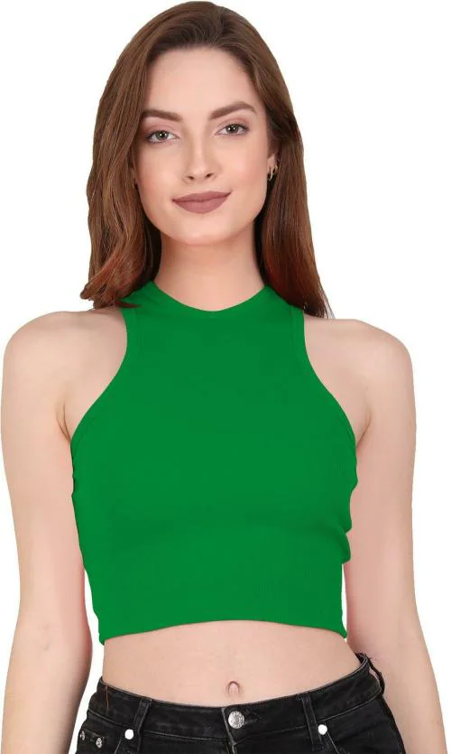 Buy THE BLAZZE_Women Lycra Blend Green Crop Top_S Online at Best Prices in India - JioMart.