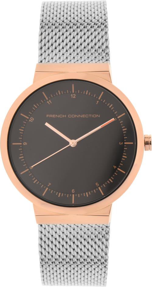 Buy French Connection Analog Black Dial Silver Strap Watch For Men ...