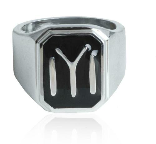 Buy Waama Jewels Black Silver Ertugrul Ghazi Rings For Men, Boys (Size ...