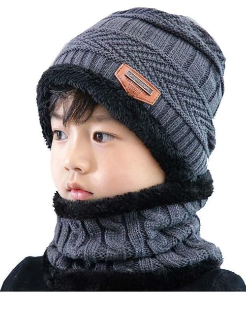 Buy The beged Generic Baby Girls Grey Skullies & Beanies Online at Best ...