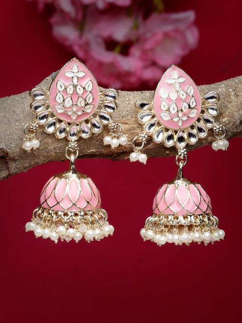 Buy Studio Sukkhi Pretty Pink Meenakari Work With Kundan And Gold ...